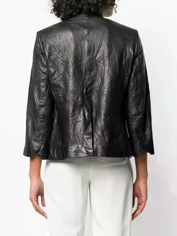 Zadig&Voltaire Lambskin Creased Effect Leather Jacket