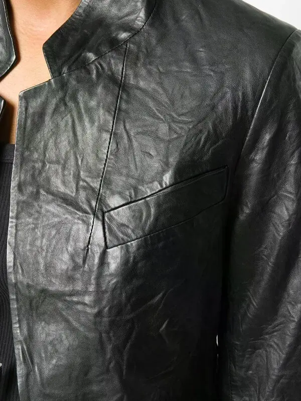 Zadig&Voltaire Lambskin Creased Effect Leather Jacket