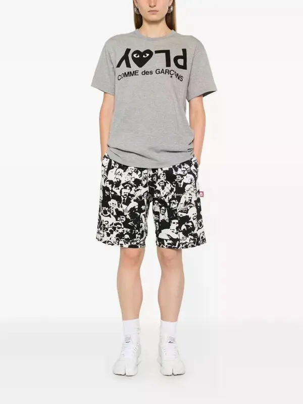 Play Comme Des Garcon Cotton T-shirt With Logo Print