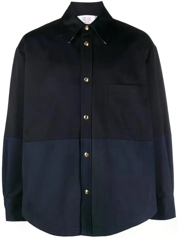 Thom Browne Two-tone Cotton-gabardine Jacket