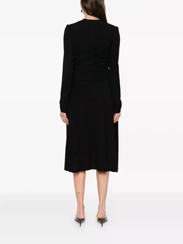 N°21 Crepe Midi Dress With Draped Detailing