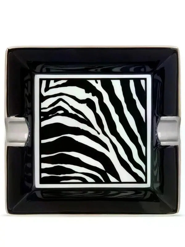 Dolce & Gabbana Zebra-print Porcelain Ash-tray - Black