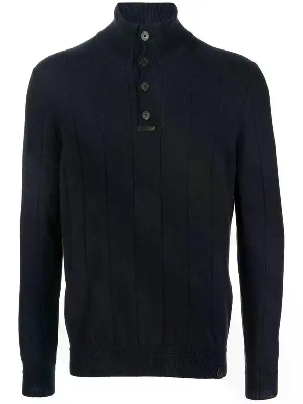 Brioni Roll Neck Button-front Cashmere Jumper