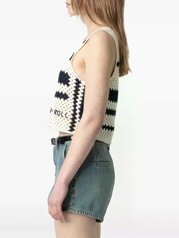 Zadig&Voltaire Cropped Crochet Tank Top