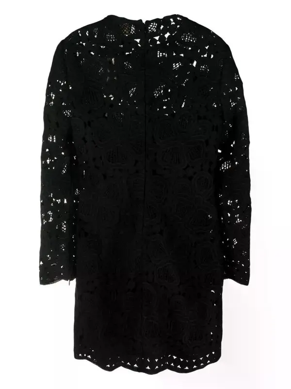Elie Saab Floral Macramé Weaved Mini Dress