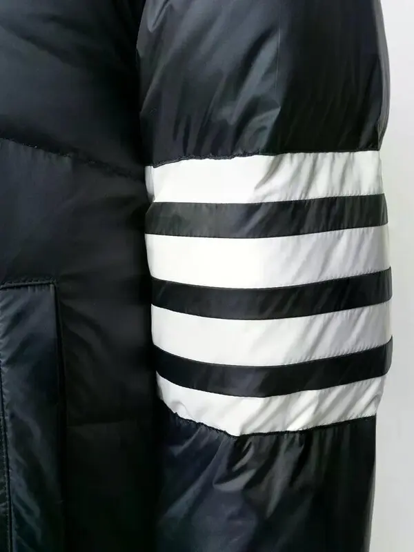 Thom Browne 4-bar Matte Nylon Quilted Down Coat - Blue