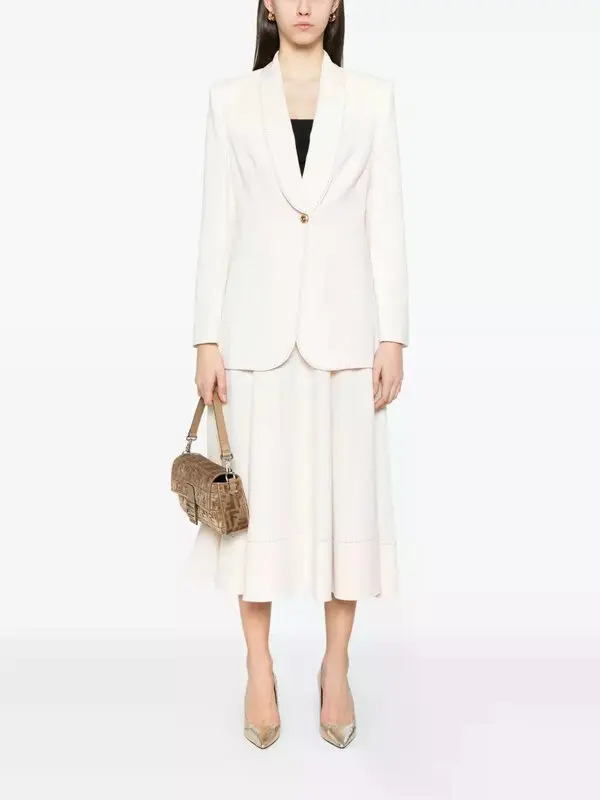 Elisabetta Franchi Contrast-stitch Crepe Blazer