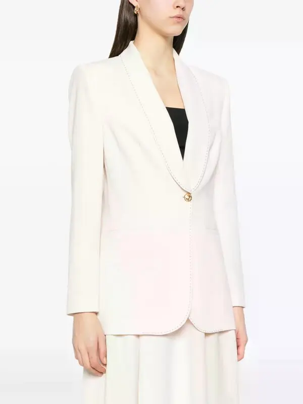 Elisabetta Franchi Contrast-stitch Crepe Blazer