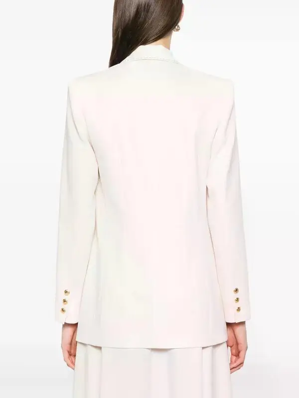 Elisabetta Franchi Contrast-stitch Crepe Blazer