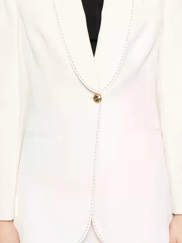 Elisabetta Franchi Contrast-stitch Crepe Blazer