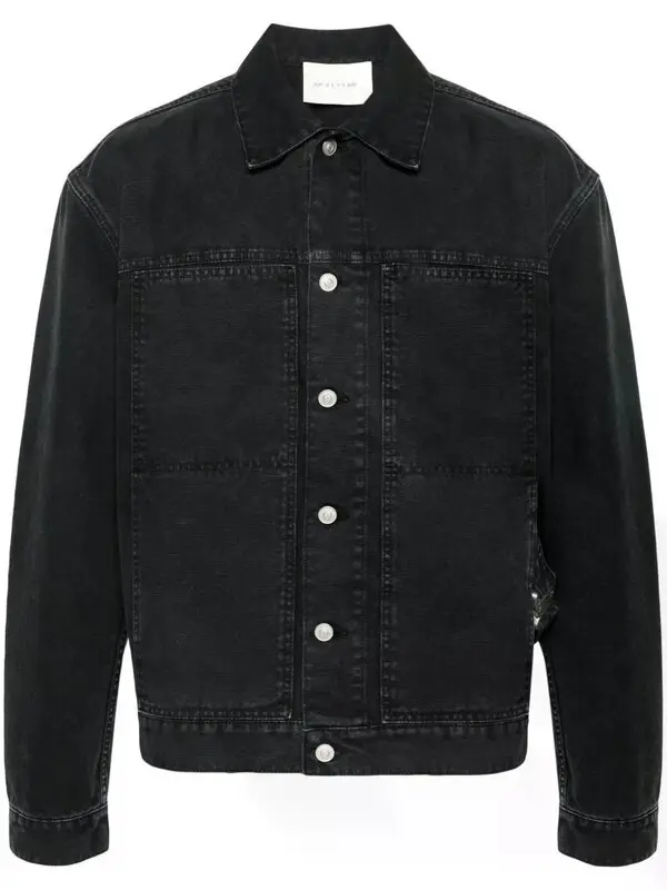 1017 Alyx 9sm Cotton Canvas Buckle Detail Shirt Jacket - Black