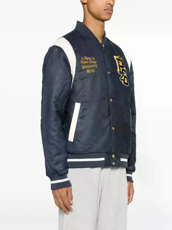 PUMA X Staple Logo-patch Varsity Jacket