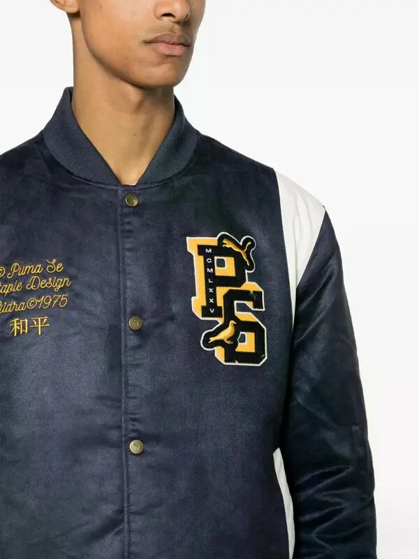 PUMA X Staple Logo-patch Varsity Jacket