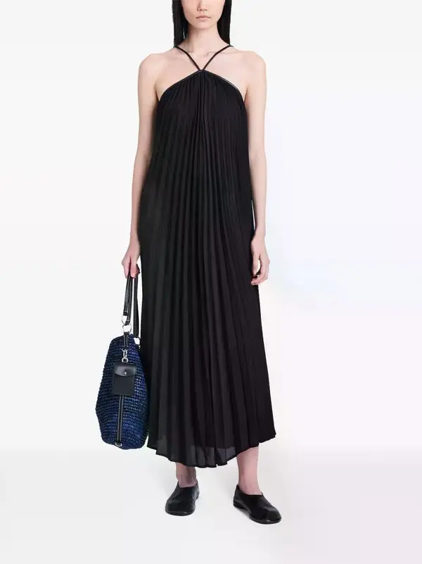 Proenza Schouler White Label Celeste Lightweight Crepe Halterneck Dress