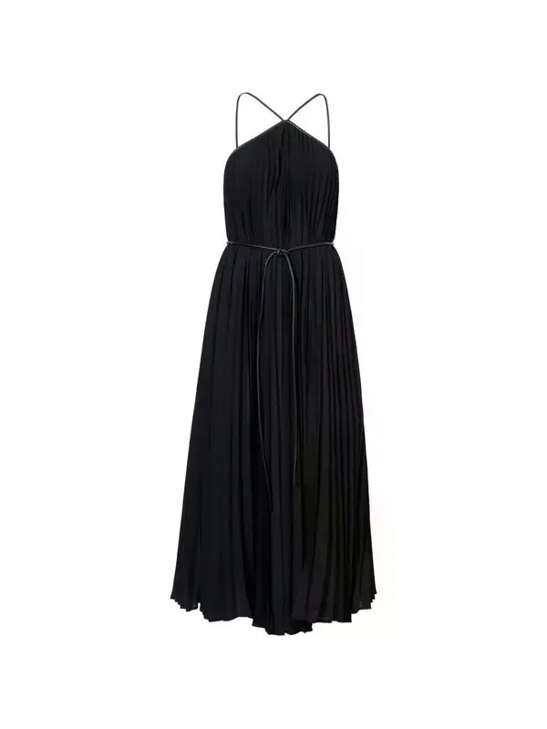 Proenza Schouler White Label Celeste Lightweight Crepe Halterneck Dress - Black