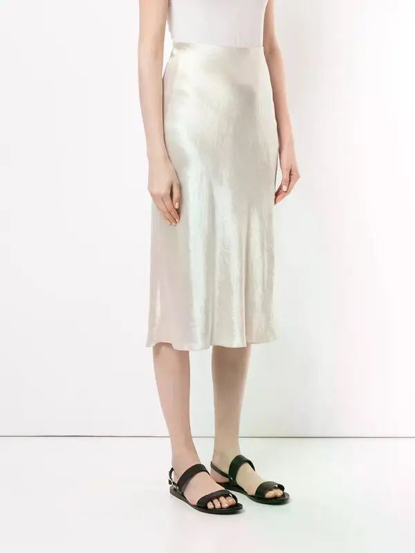 Vince High-waisted Metallic Pleated Skirt