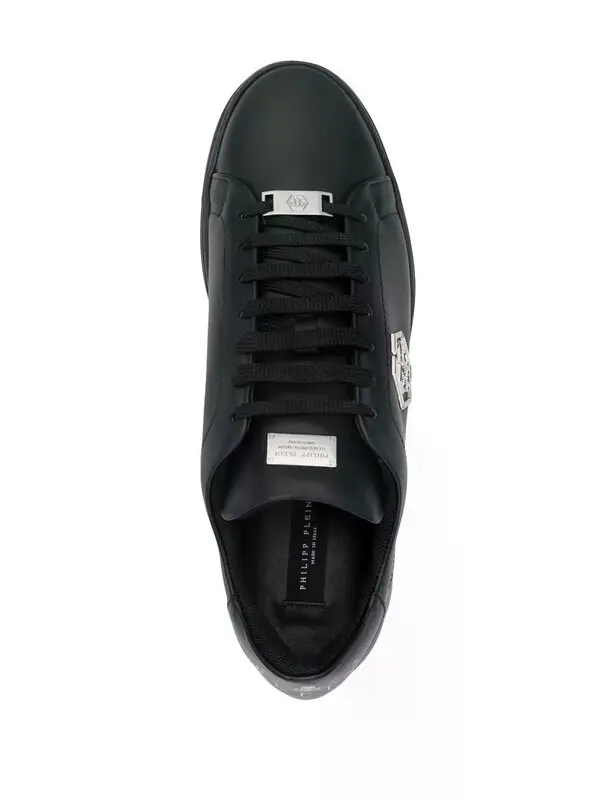 Philipp Plein Hexagon Low-top Leather Sneakers - Black
