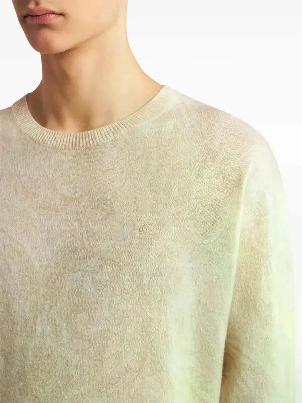 Etro Paisley Intarsia-knit Jumper - Neutrals