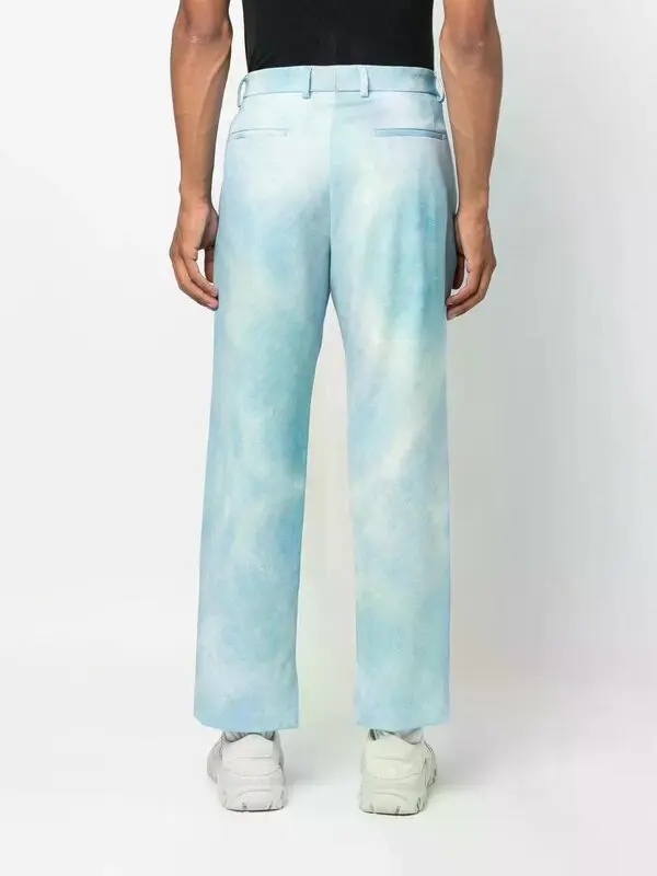 MSFTS Tie-dye Effect Cotton Blend Trousers