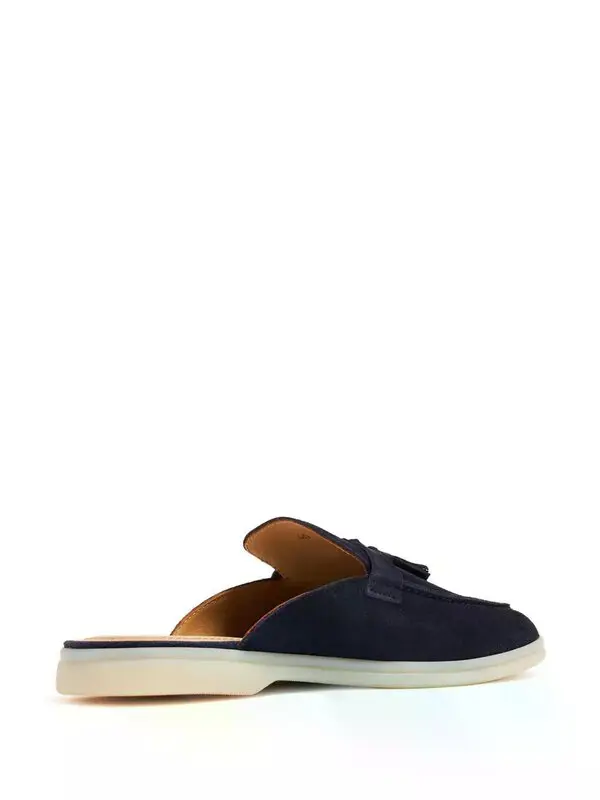 SCAROSSO Lucrezia Suede Mules - Blue