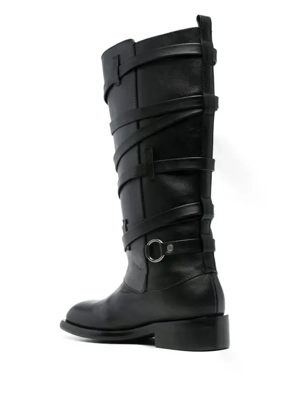 Andersson Bell Calf Leather Knee-high Harness Boots
