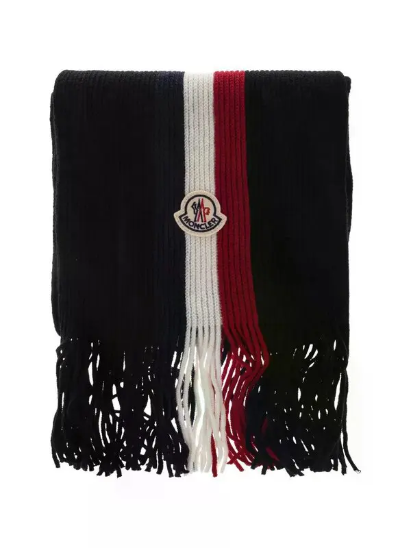 Moncler Logo-patch Scarf - Black