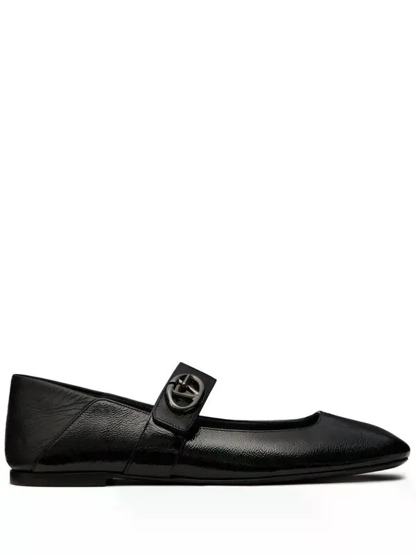 Valentino Garavani Vlogo Locker Ballet Flats - Black