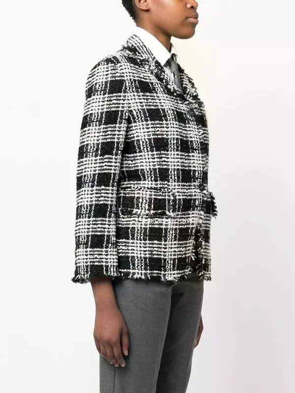 Thom Browne Check-pattern Tweed Jacket