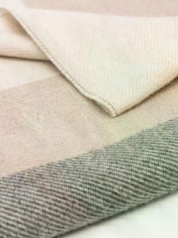 Brunello Cucinelli Striped Wool Scarf - Grey