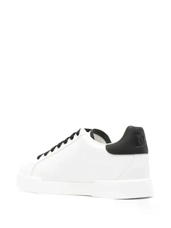 Dolce & Gabbana Portofino Perforated-logo Leather Sneakers