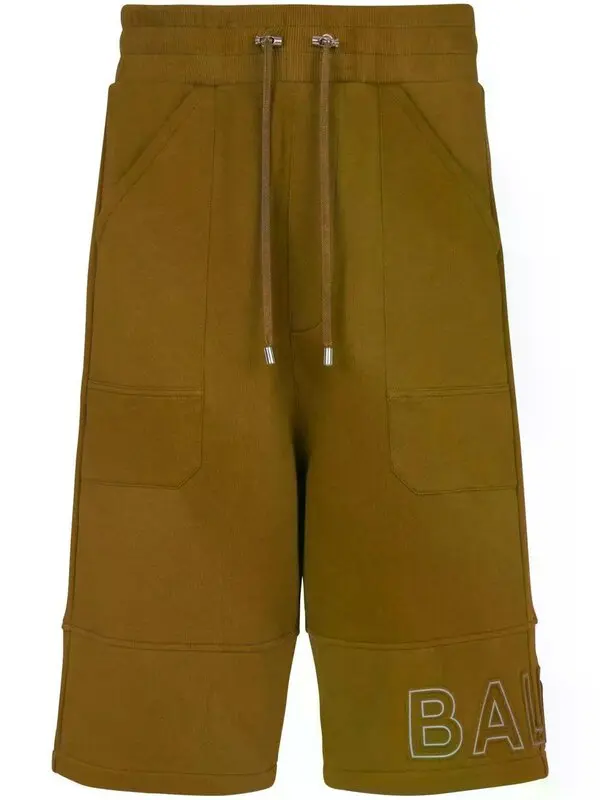 Balmain Logo-print Organic Cotton Shorts