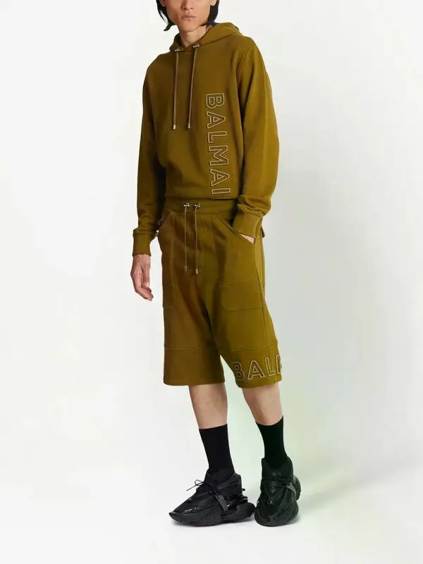 Balmain Logo-print Organic Cotton Shorts