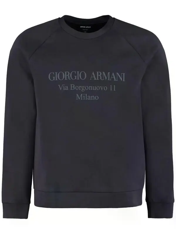 Giorgio Armani Logo-print Cotton-blend Sweatshirt