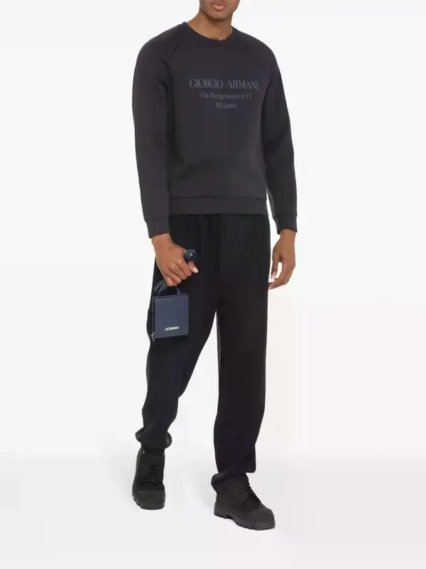 Giorgio Armani Logo-print Cotton-blend Sweatshirt