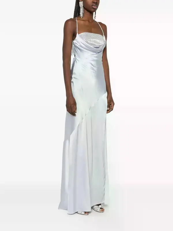 Retrofete Emery Maxi Dress With Crystal Embellishment - Blue
