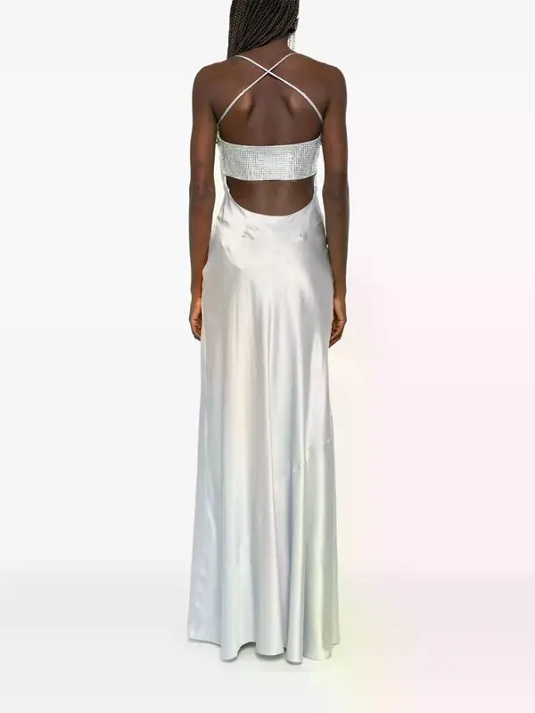 Retrofete Emery Maxi Dress With Crystal Embellishment - Blue