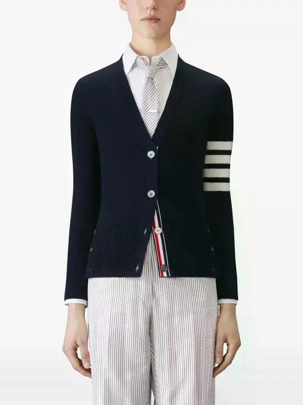 Thom Browne 4-bar Stripe Cashmere Cardigan - Blue
