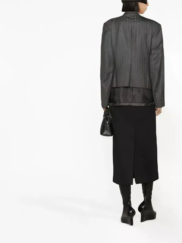 MAISON MARGIELA Spliced Pinstriped Wool Blazer
