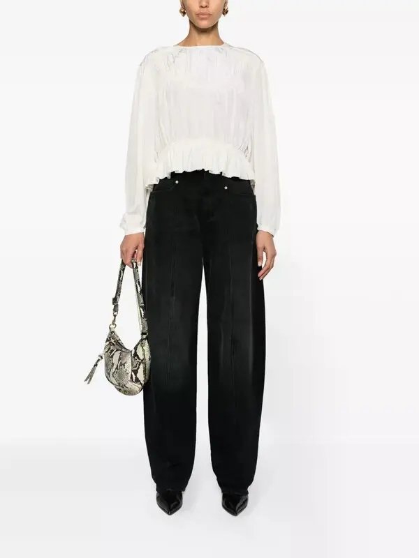 Isabel Marant Étoile Vetan High-rise Wide-leg Jeans - Black