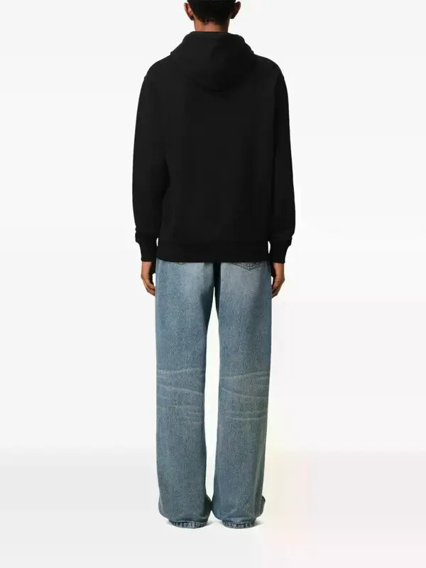 AMI Paris De Coeur Embroidered Hoodie - Black