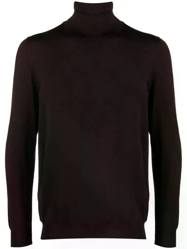 Kiton Fine-knit Roll-neck Jumper - Brown