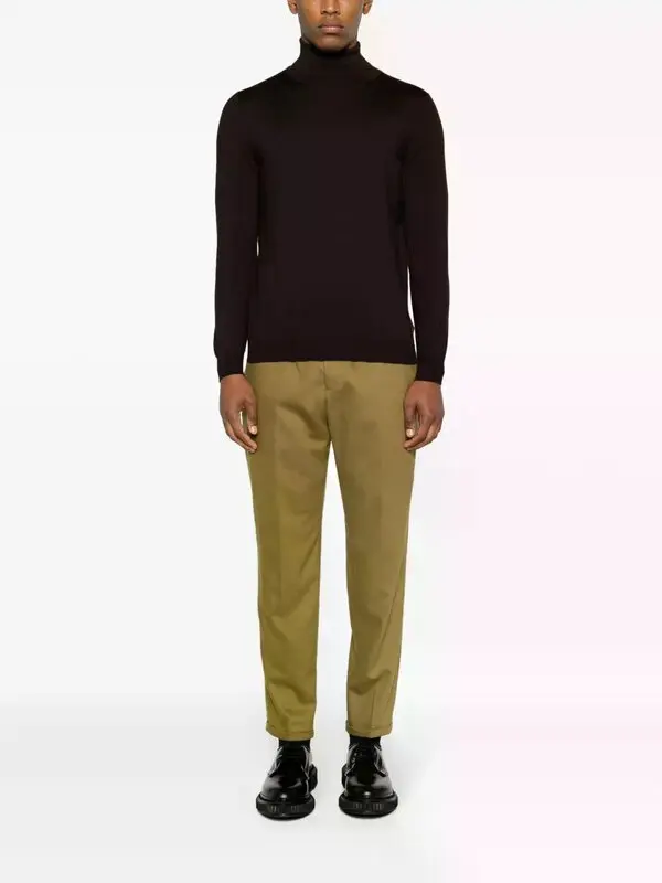 Kiton Fine-knit Roll-neck Jumper - Brown