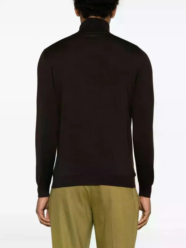 Kiton Fine-knit Roll-neck Jumper - Brown