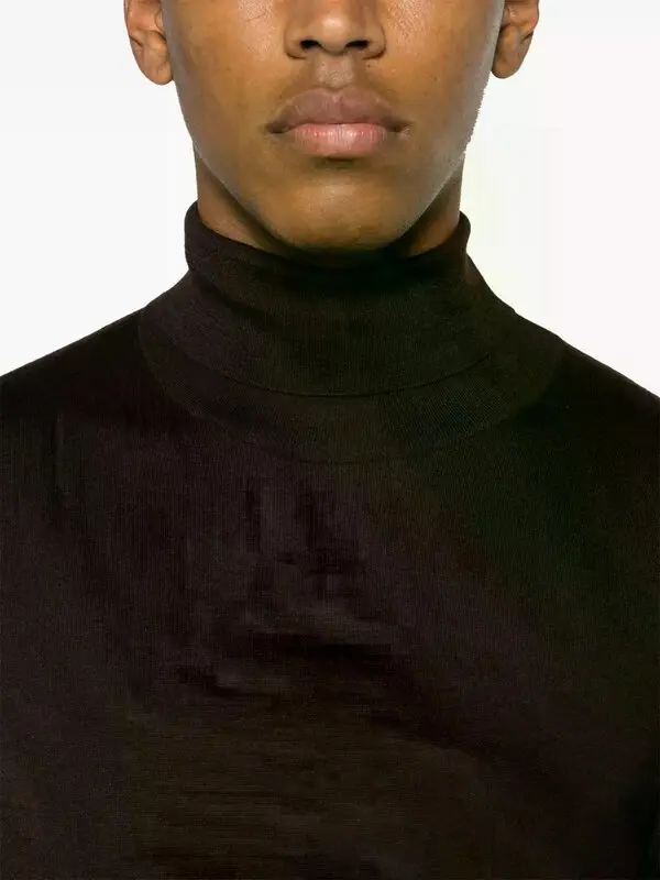 Kiton Fine-knit Roll-neck Jumper - Brown