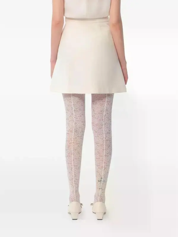 Valentino Garavani Crepe Couture Skirt With Jewel Button Detail