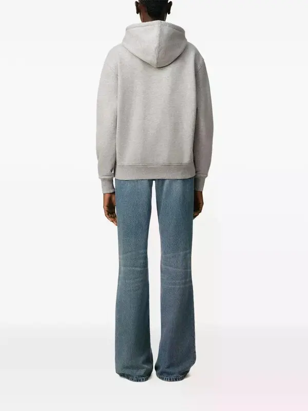 AMI Paris De Coeur Hoodie In Organic Cotton - Grey