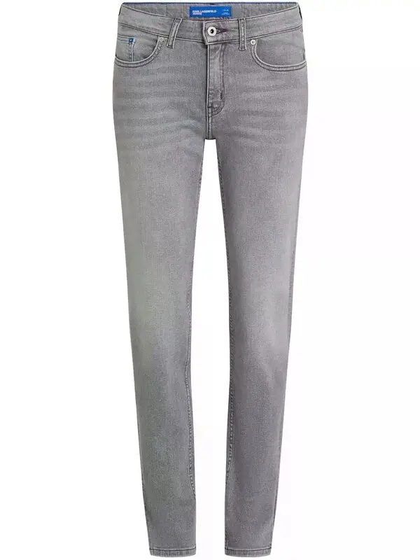 Karl Lagerfeld Mid-rise Slim-cut Jeans - Grey