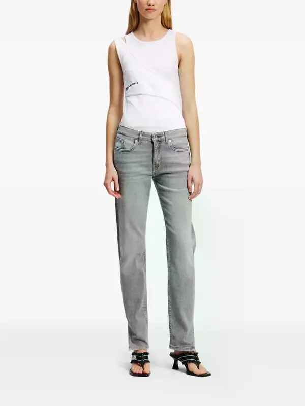 Karl Lagerfeld Mid-rise Slim-cut Jeans - Grey