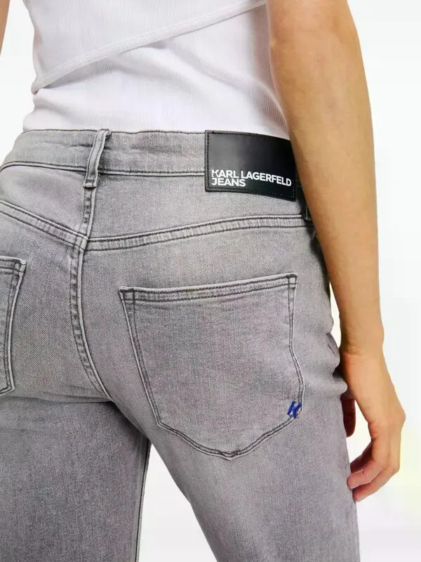 Karl Lagerfeld Mid-rise Slim-cut Jeans - Grey