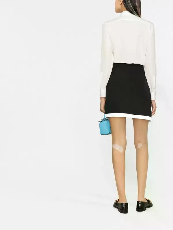 Casablanca Cut-out Contrast-trim Mini Skirt
